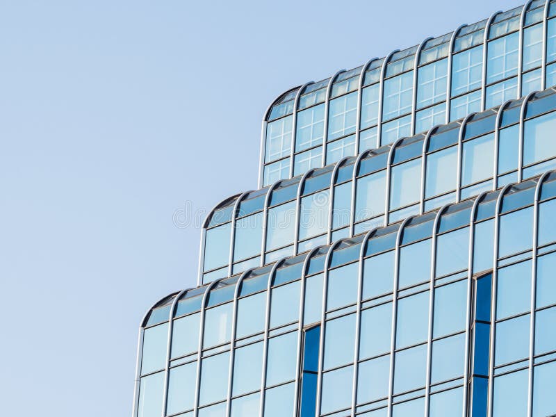 Front View of Skyscraper Windows Stock Photo - Image of construction ...