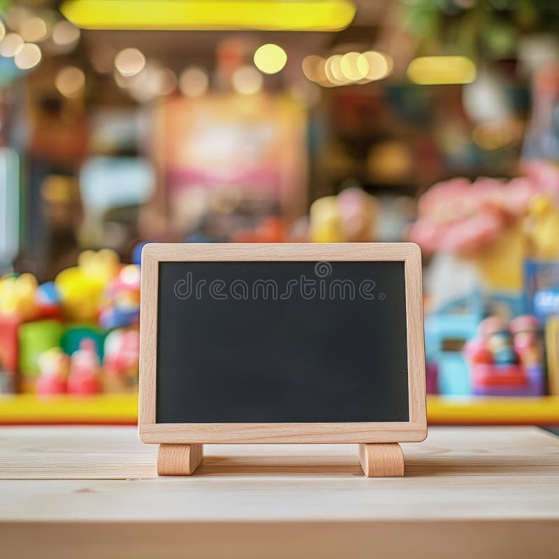 Front View of a Small Blackboard Mockup with an Organic Background for ...