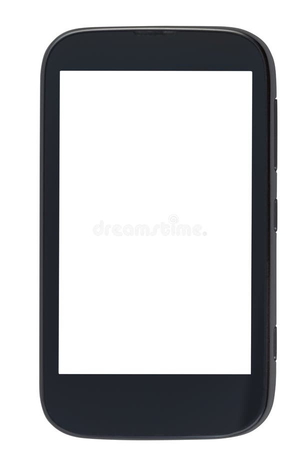 Front View of Smartphone with Cut Out Screen Stock Photo - Image of ...
