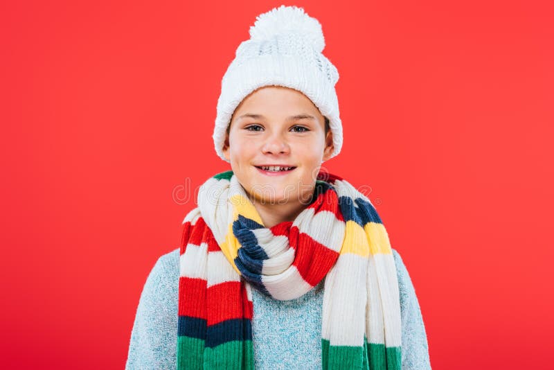 Front View of Smiling Kid in Stock Photo - Image of childhood, casual ...