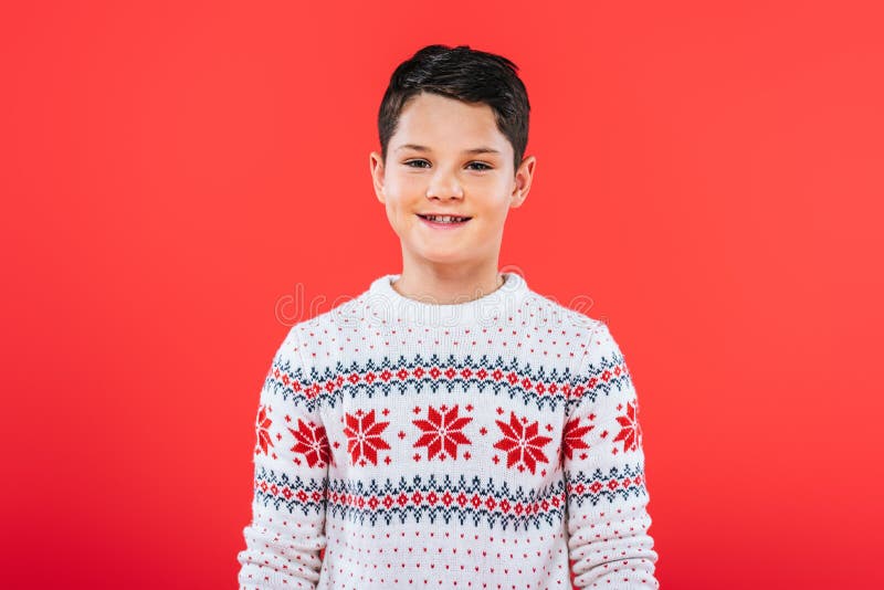 Front View of Smiling Kid in Stock Photo - Image of european, adorable ...