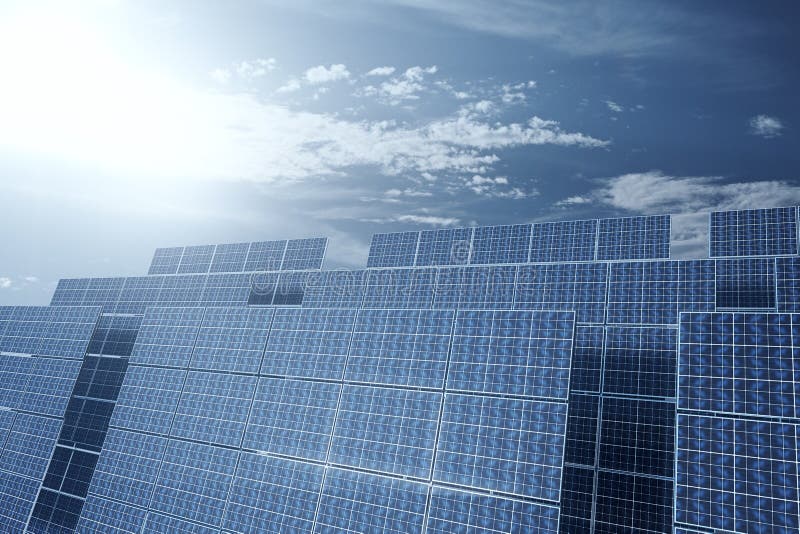 Front view of solar panels stock illustration. Illustration of closeup ...