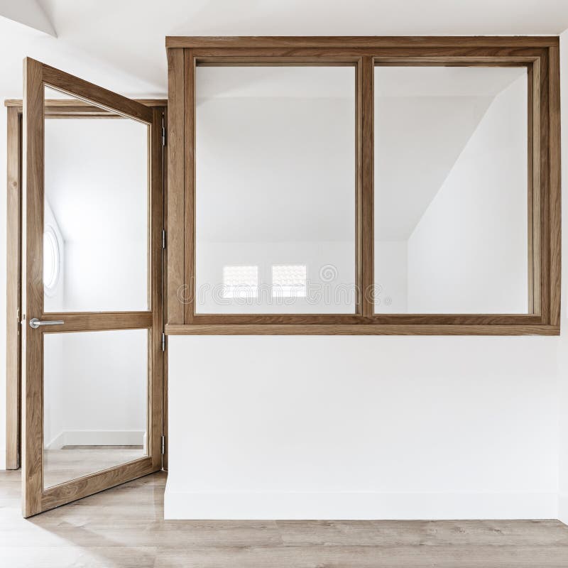 Front View of Some Interior Windows and Doors of a Modern House Stock ...