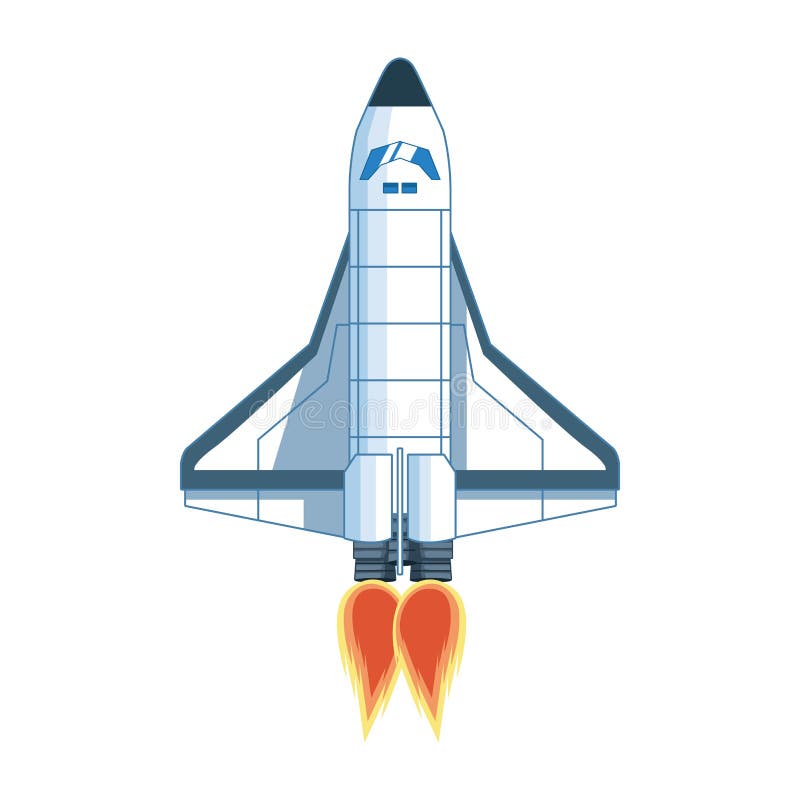 Front View of Spaceship Icon, Colorful Design Editorial Stock Image ...