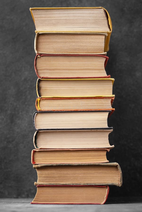 Front View Stack Different Books. High Quality Photo Stock Photo ...