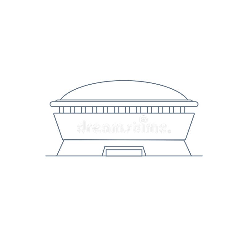 Front View of a Stadium Icon Outline Style Vector Stock Vector ...