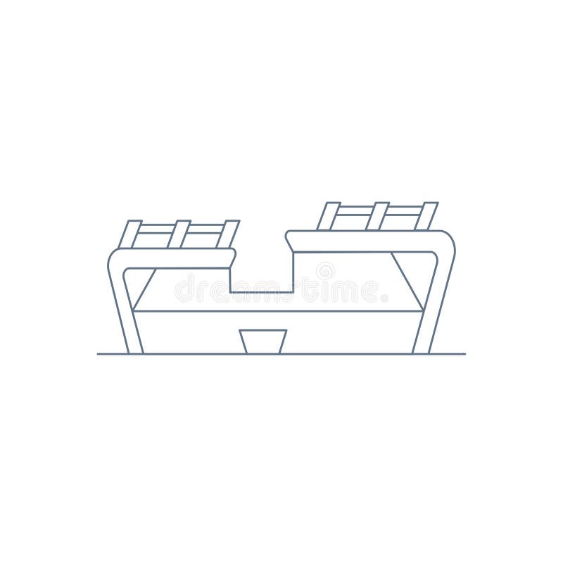 Front View of a Stadium Icon Outline Style Vector Stock Vector ...