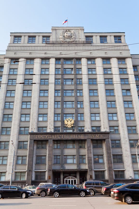 Front View of the State Duma of Russian Federation Editorial Stock ...