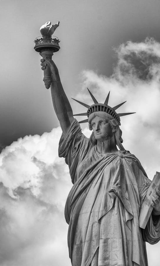 Front View of Statue of Liberty, NYC Stock Image - Image of travel ...