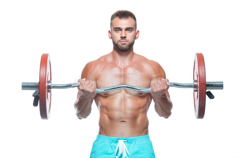 Front View of Muscular and Fit Young Bodybuilder Fitness Male Model ...