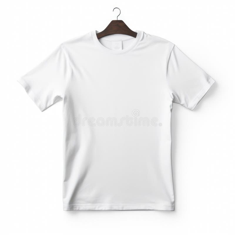 Front View of T-shirt on White Background Stock Illustration ...