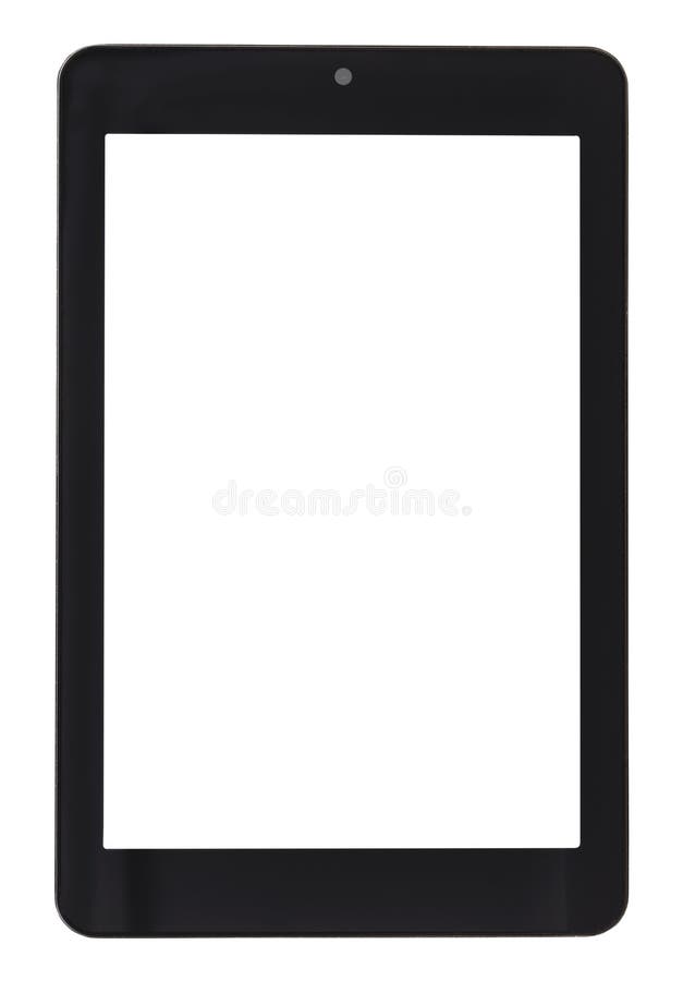 Front View of Tablet Pc with Cutout Screen Stock Image - Image of ...