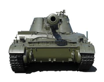 Front View of a Tank Isolated Stock Image - Image of forces, history ...