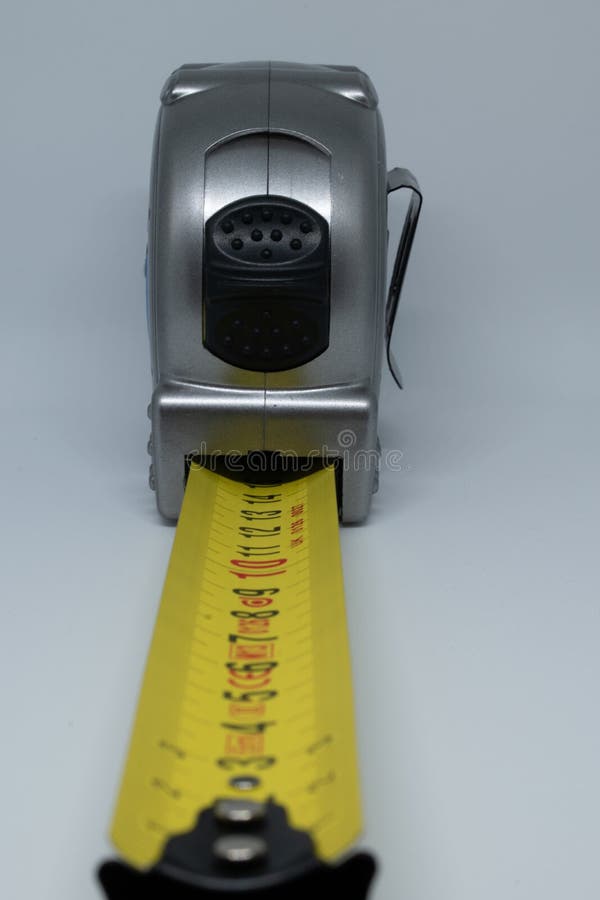 Front View of a Tape Measure Stock Photo - Image of inch, white: 213491648