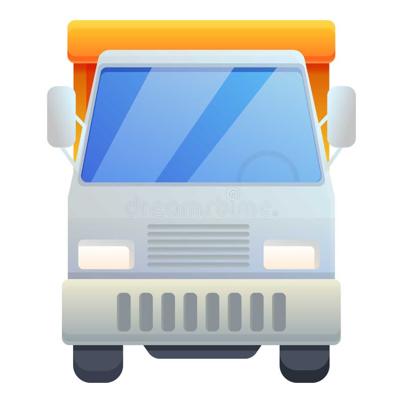 Front View Tipper Icon, Cartoon Style Stock Vector - Illustration of ...