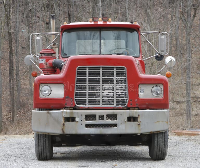 Front View of Truck stock image. Image of trucker, wheels - 694251