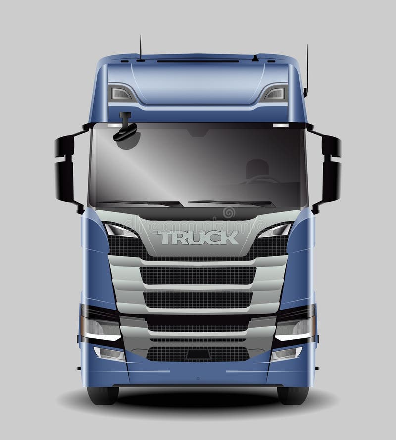 Front View of a Truck stock vector. Illustration of heavy - 145085513