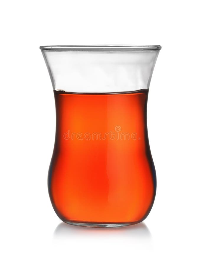 Front View of Turkish Tea Glass Stock Photo - Image of steep, heat ...