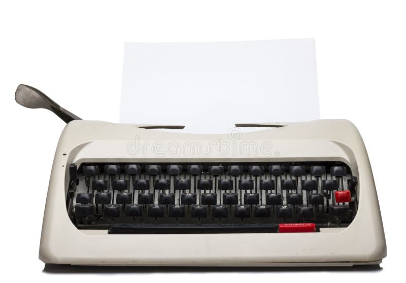 View of an old typewriter stock image. Image of table - 61436959
