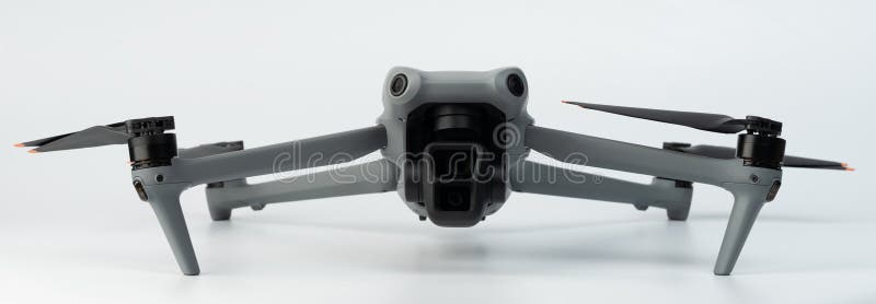 Front View of Unfolded Drone Stock Image - Image of tech, background ...