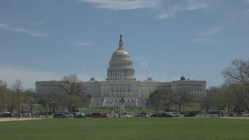 Front on View of the Us Capitol Building in Washington Stock Footage ...