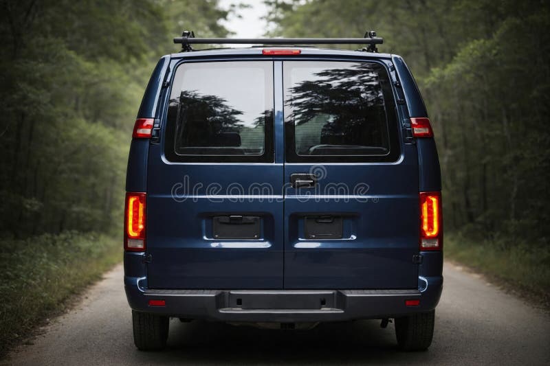 Back view of the VAN stock illustration. Illustration of view - 329457172