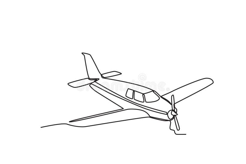 Plane One Line Drawing Stock Illustrations – 3,325 Plane One Line ...