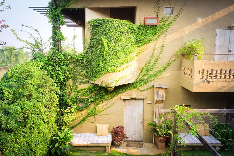 Front View for Vintage Resort Hotel Stock Image - Image of hotel ...