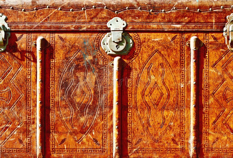 Front View of Vintage Suitcase Stock Image - Image of latch, stacked ...