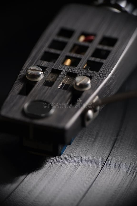 Front View of Vinyl Record Playing Stock Image - Image of music, play ...