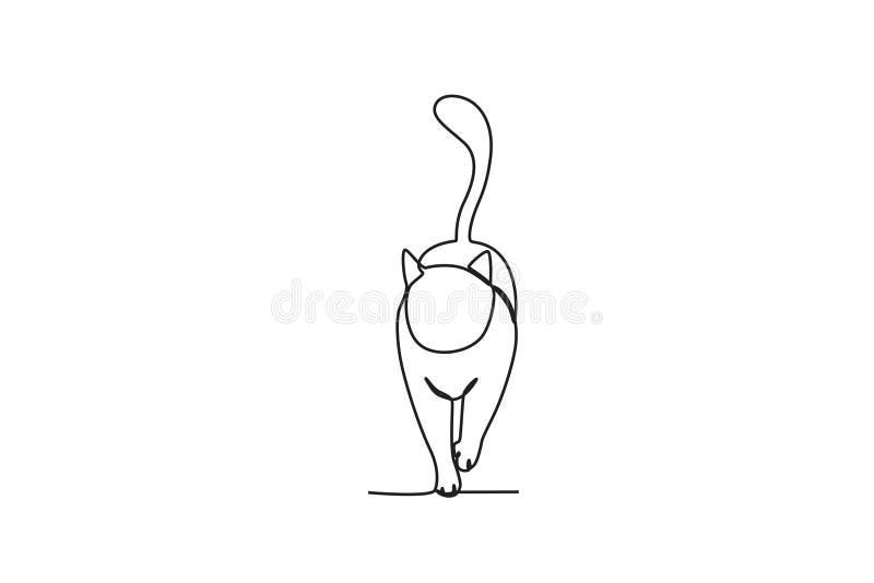 Front View of a Walking Cat Stock Vector - Illustration of forest ...