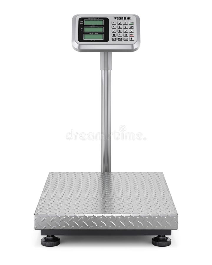 Front View of Warehouse Scale Stock Illustration - Illustration of ...