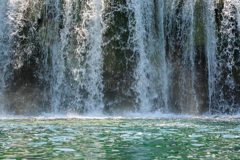 Front View of Waterfall Close Up Stock Photo - Image of environment ...