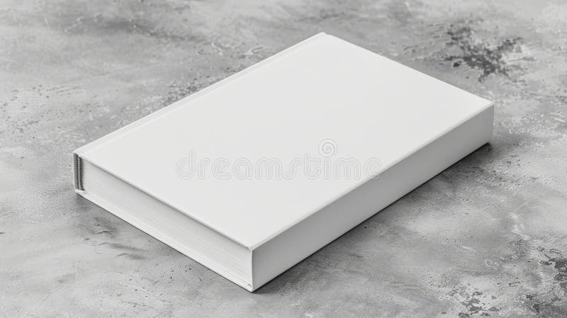 This is a Front View of a White Blank Book Cover. Stock Photo - Image ...