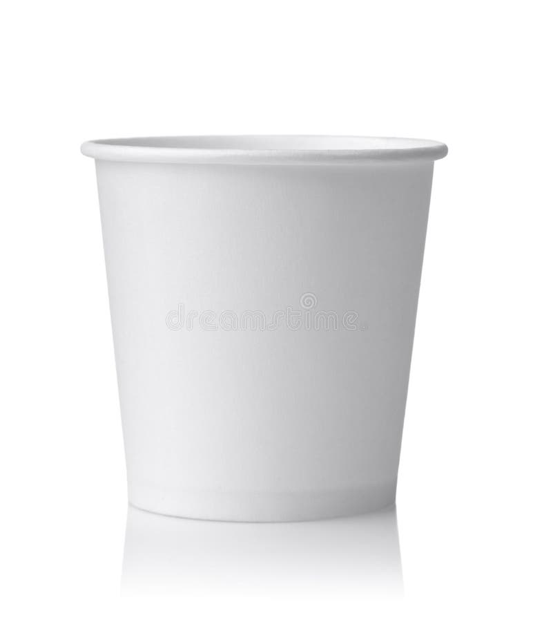 Front view of white blank paper sampling cup, Front view of white blank ...