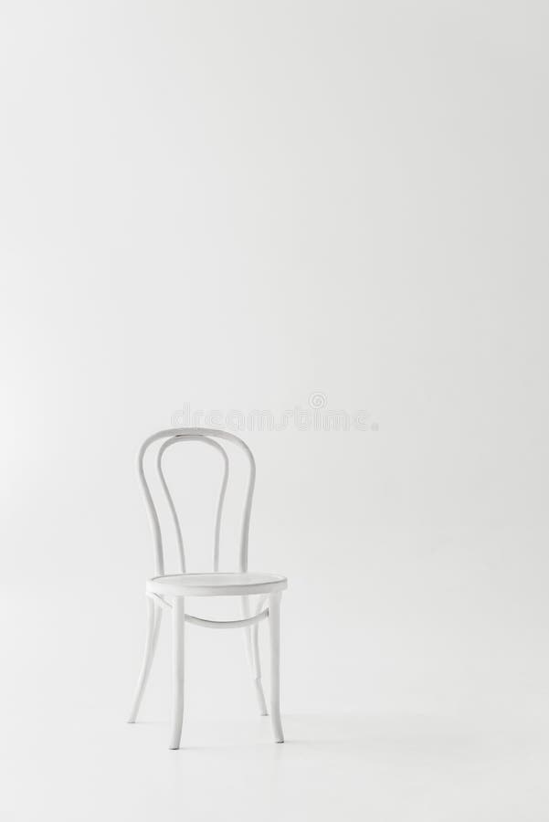 Front view of white chair stock image. Image of simplicity - 120642915