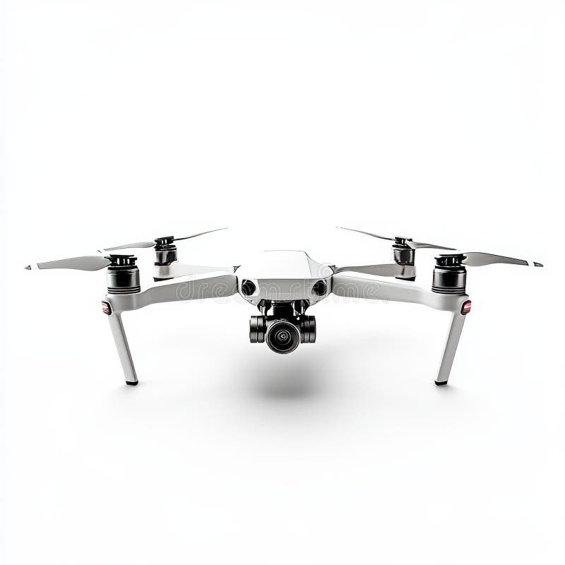 Front View White Drone Isolated Transparent Background Stock Photos ...