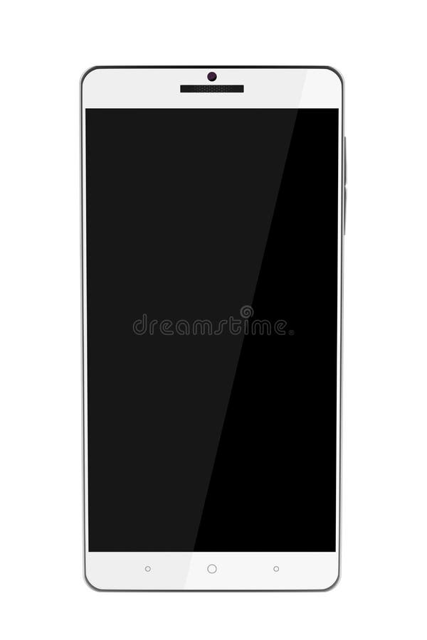 Front View of White Smartphone Stock Illustration - Illustration of ...