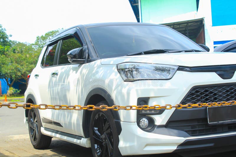 Front View of White Suv or Crossover Car in Showroom Car Park Stock ...