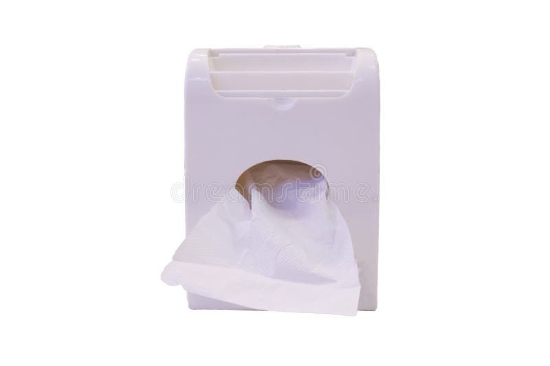 Front View of White Tissue Box Isolated on White Background with ...