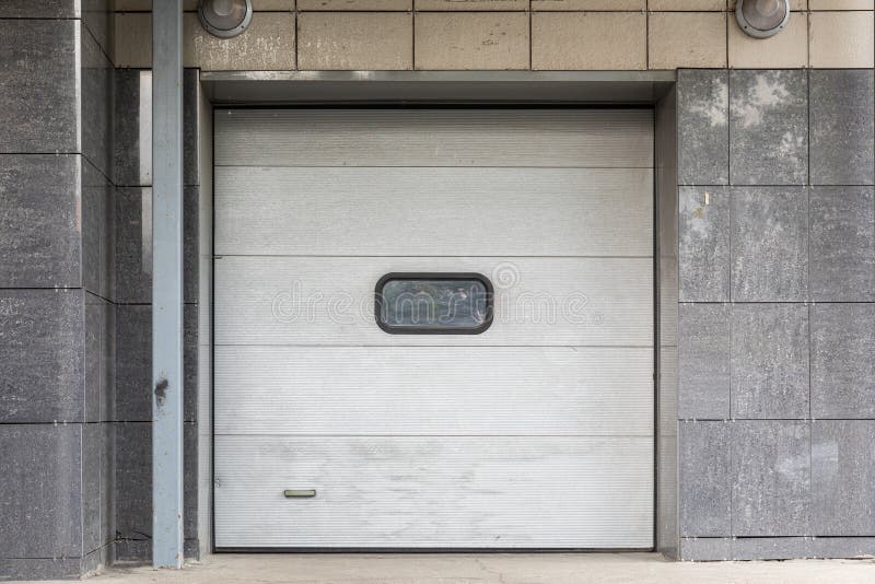 Front View of Wide Gates with Panels on Surface Stock Image - Image of ...