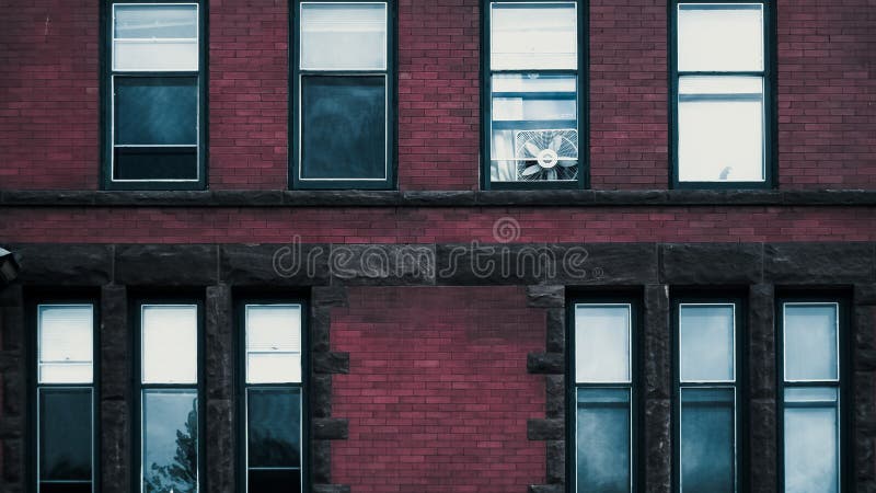 The Front View of Windows of Apartment Stock Image - Image of window ...