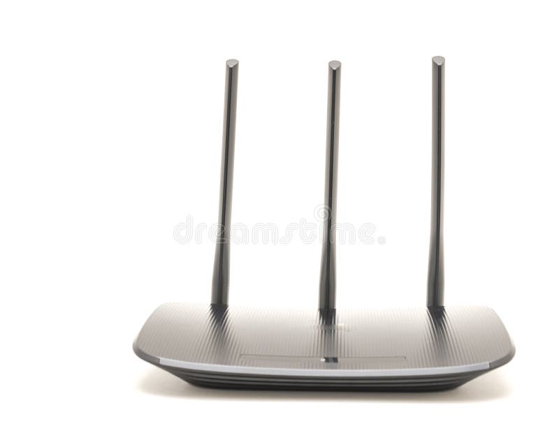 Front View of Wireless Router Cable Modem Isolated on White Back Stock ...