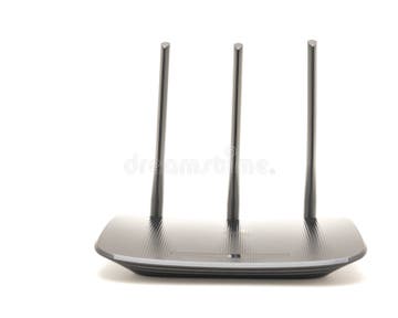 Front View of Wireless Router Cable Modem Isolated on White Back Stock ...