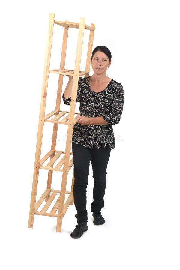 Woman Sitting on a Chair Back and Front on White Background Stock Photo ...