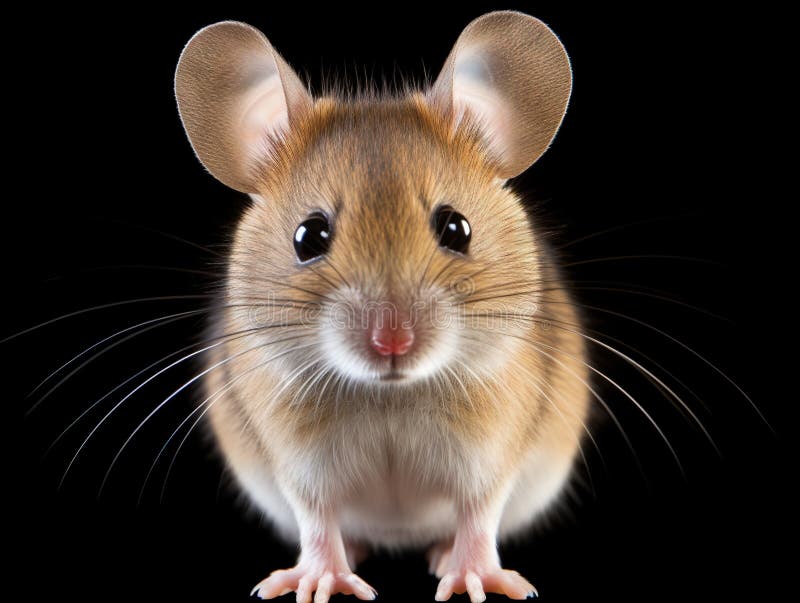 Ai Generated Illustration Wildlife Concept of Front View of Wood Mouse ...
