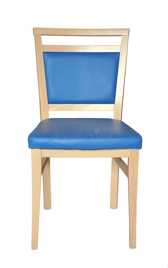 Front View of Wooden Padded Chair Stock Image - Image of front, lounge ...