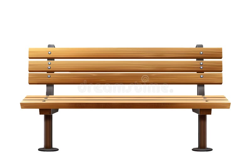 Park Bench Front View Park Bench Front View Stock Illustrations