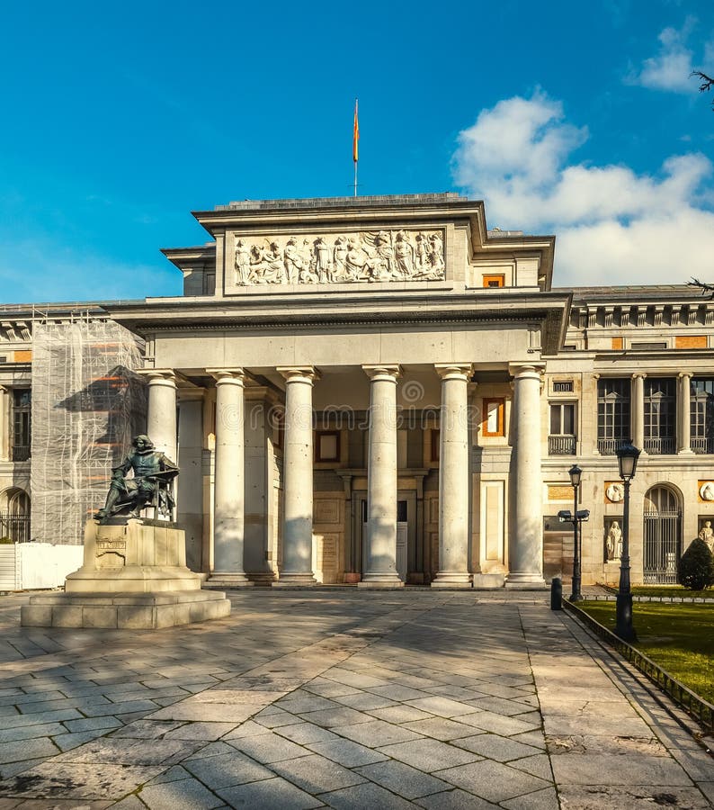 Front View of World Famous Prado Museum Stock Image - Image of land ...