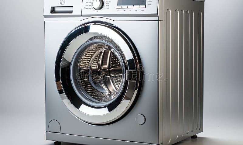 Front of Washing Machine with Open Door Stock Photo - Image of door ...